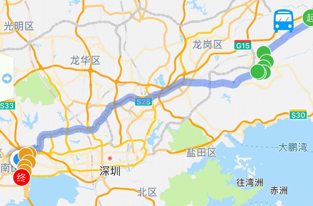 深圳高快巴士538号发车时间+票价+上下车站点_深圳之窗