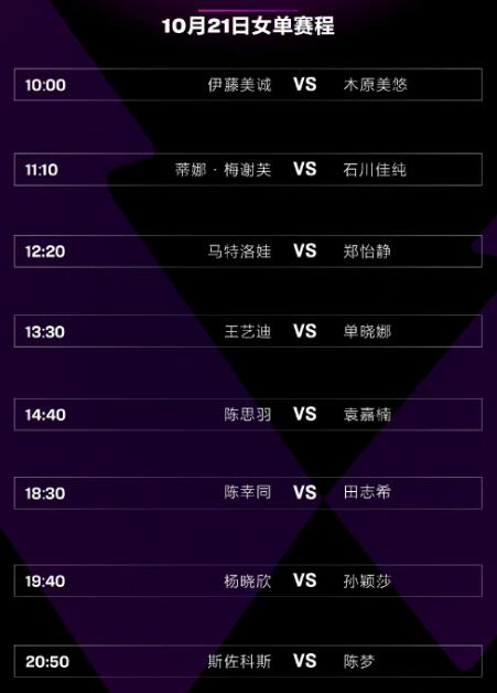2022WTT澳门冠军赛今日女单赛程直播入口 10月21日孙颖莎、陈梦和王艺迪今天比赛几点直播时间_深圳之窗